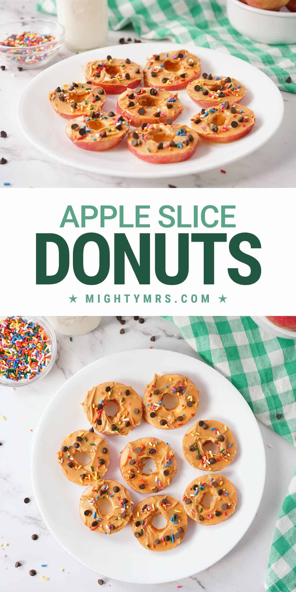 Peanut Butter Apple Slice Donuts - Mighty Mrs