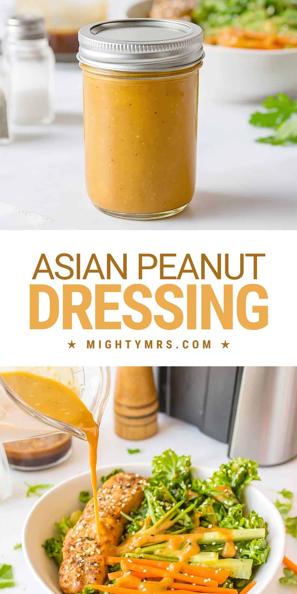 Asian Peanut Salad Dressing - Mighty Mrs