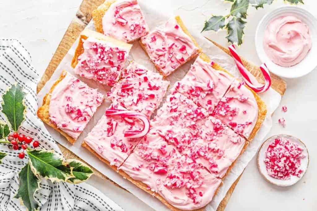 Candy Cane Cookie Bars - Mighty Mrs