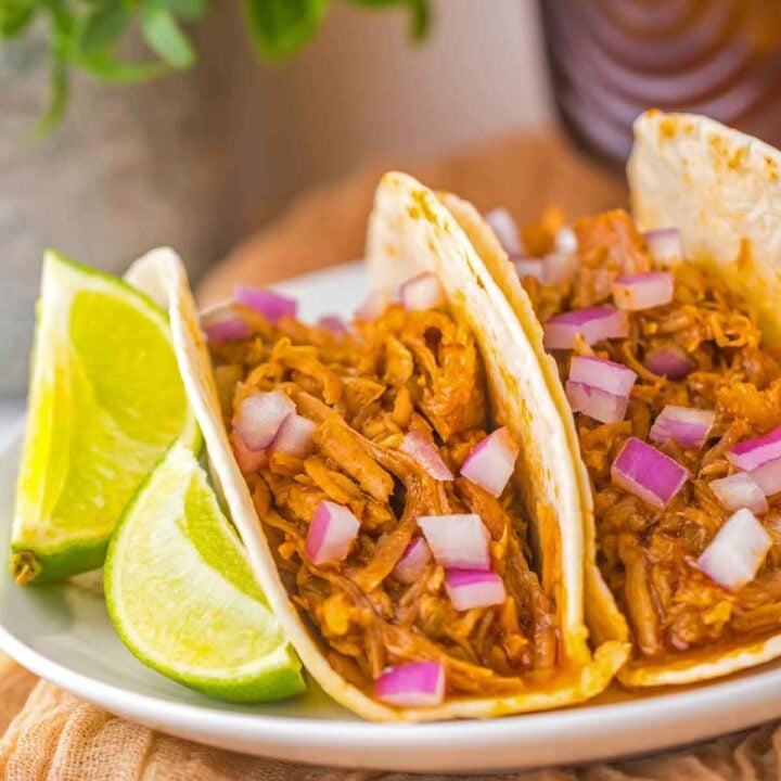 Carnitas Pork Tacos (5 Ingredients) - Mighty Mrs