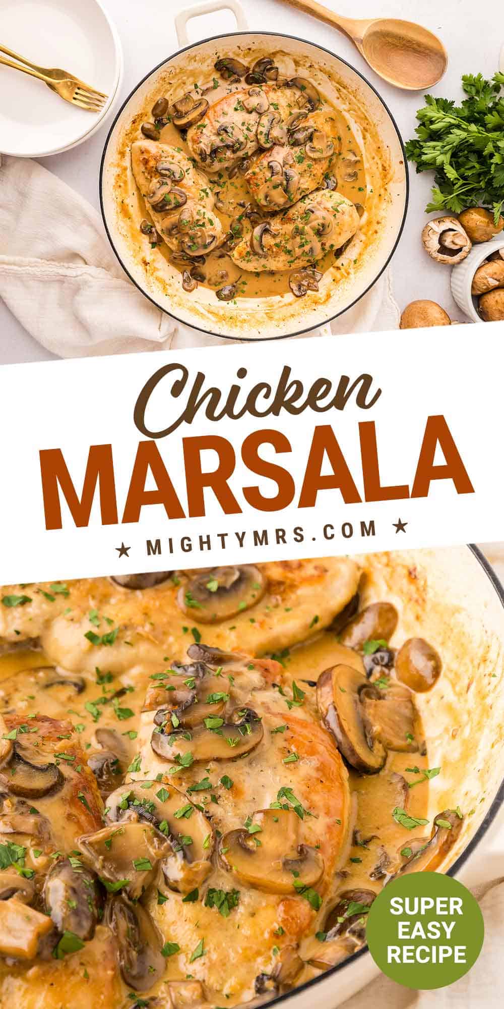 Classic Chicken Marsala - Mighty Mrs