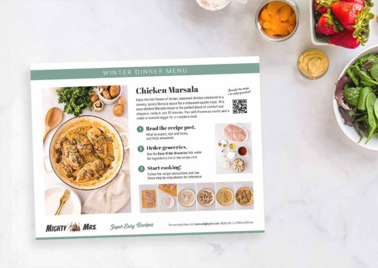 Free Printable Meal Plan - Mighty Mrs