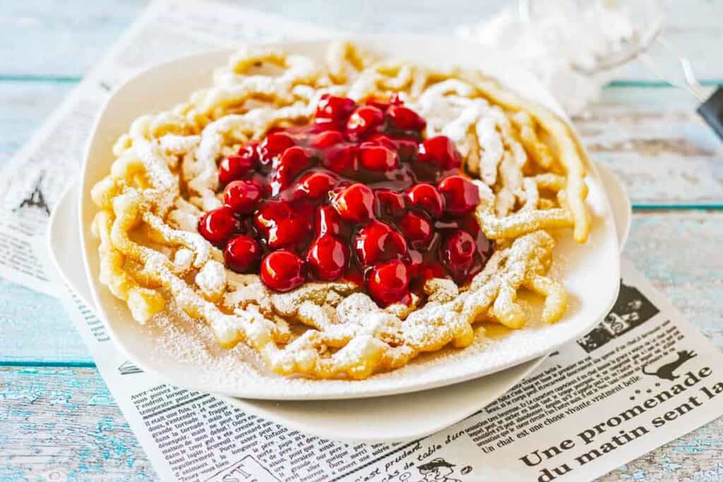 Pancake Mix Funnel Cake - Mighty Mrs