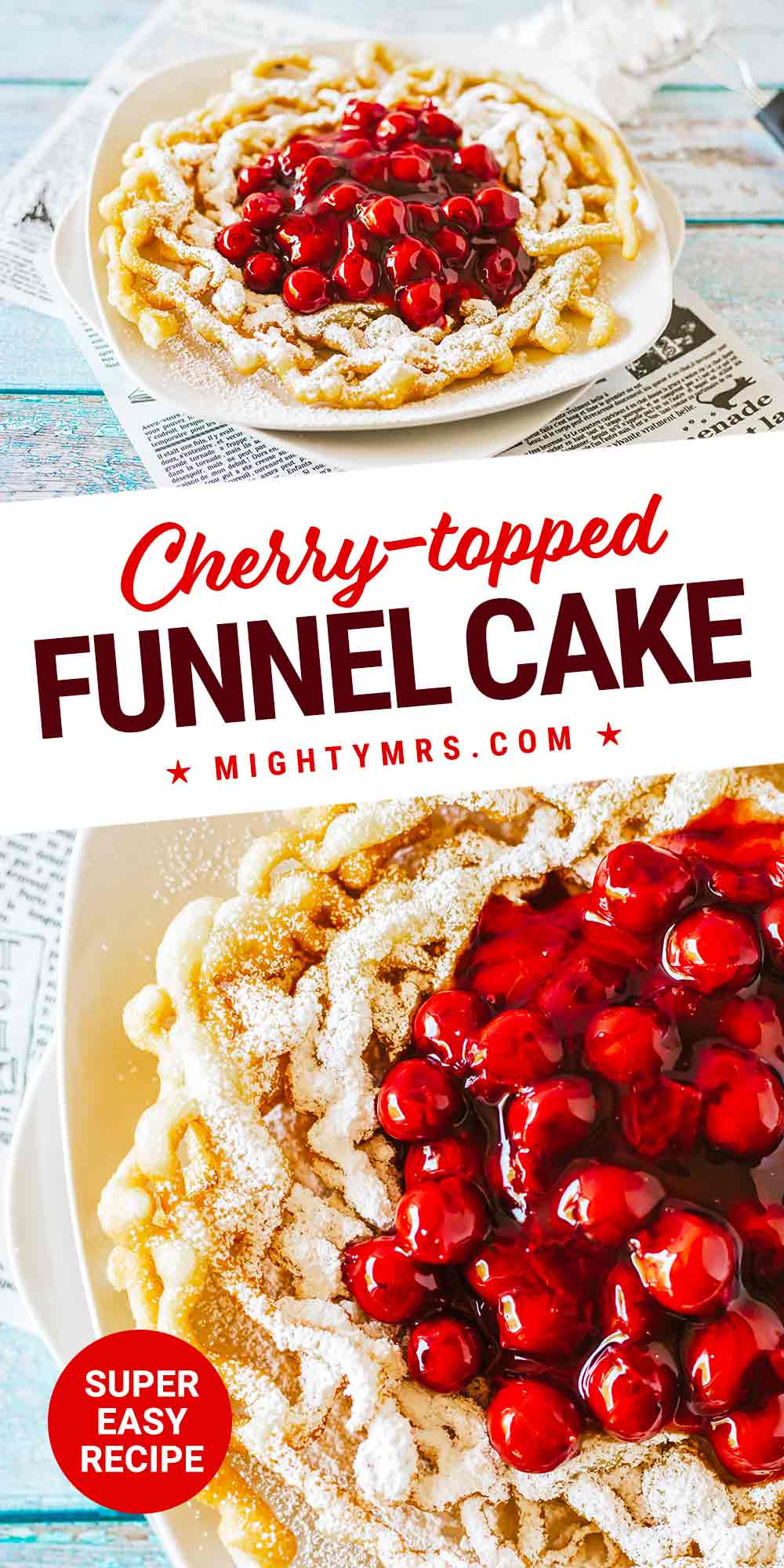 Pancake Mix Funnel Cake - Mighty Mrs