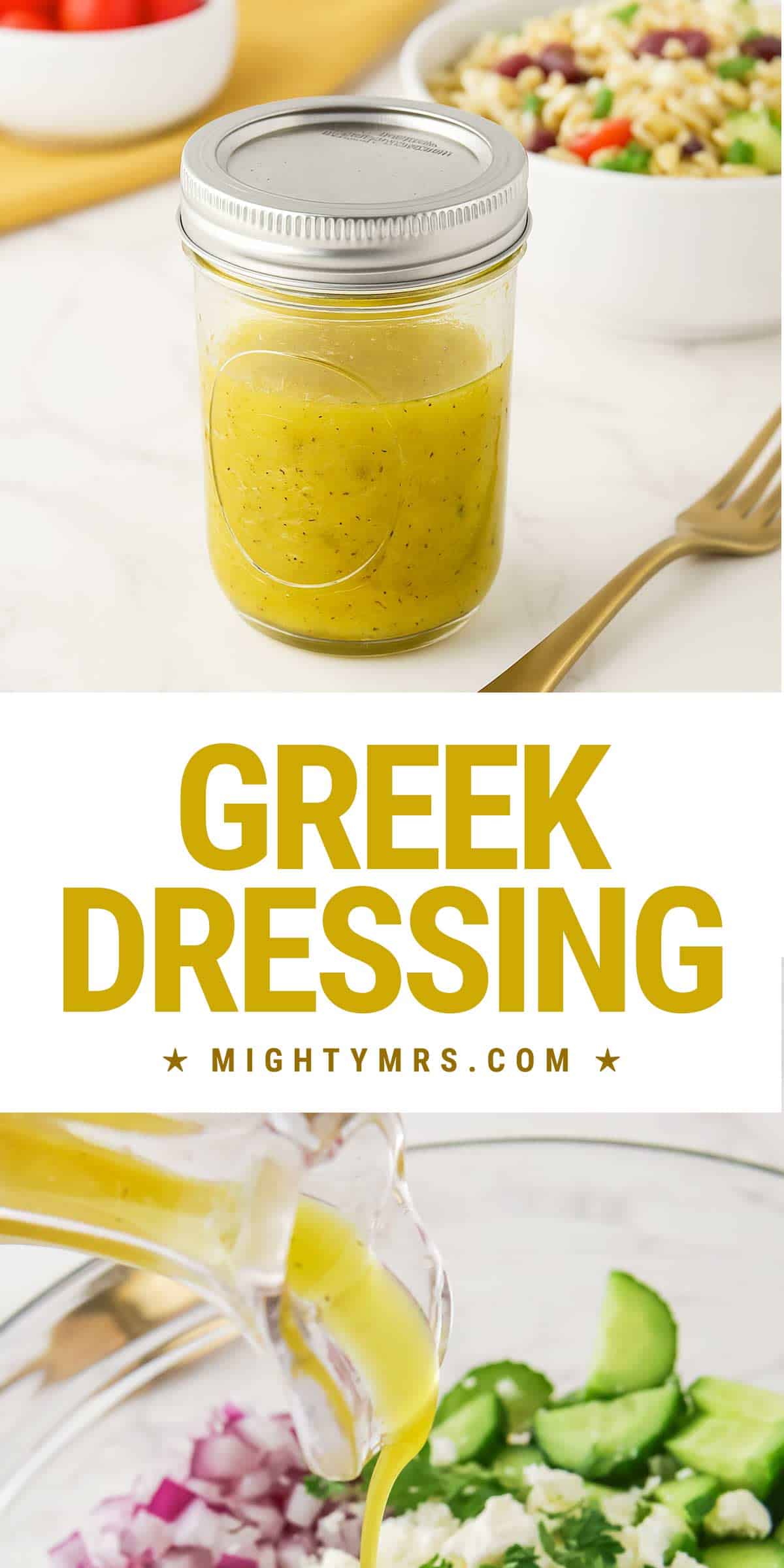 Greek Salad Dressing - Mighty Mrs