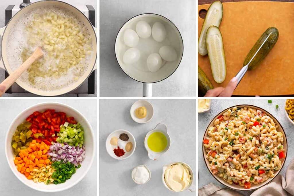 Creamy Dill Pickle Macaroni Salad - Mighty Mrs