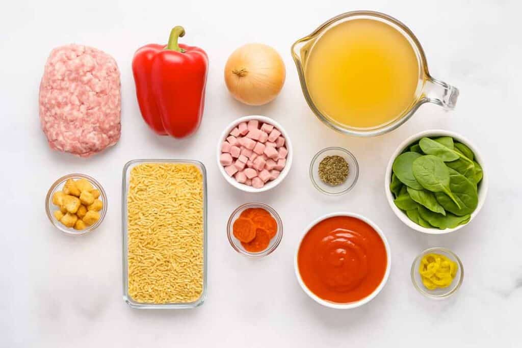 Italian Sub Orzo Soup - Mighty Mrs