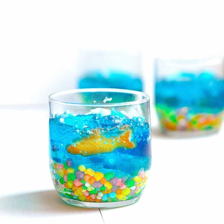 Mini Jello Fish Bowls - Mighty Mrs