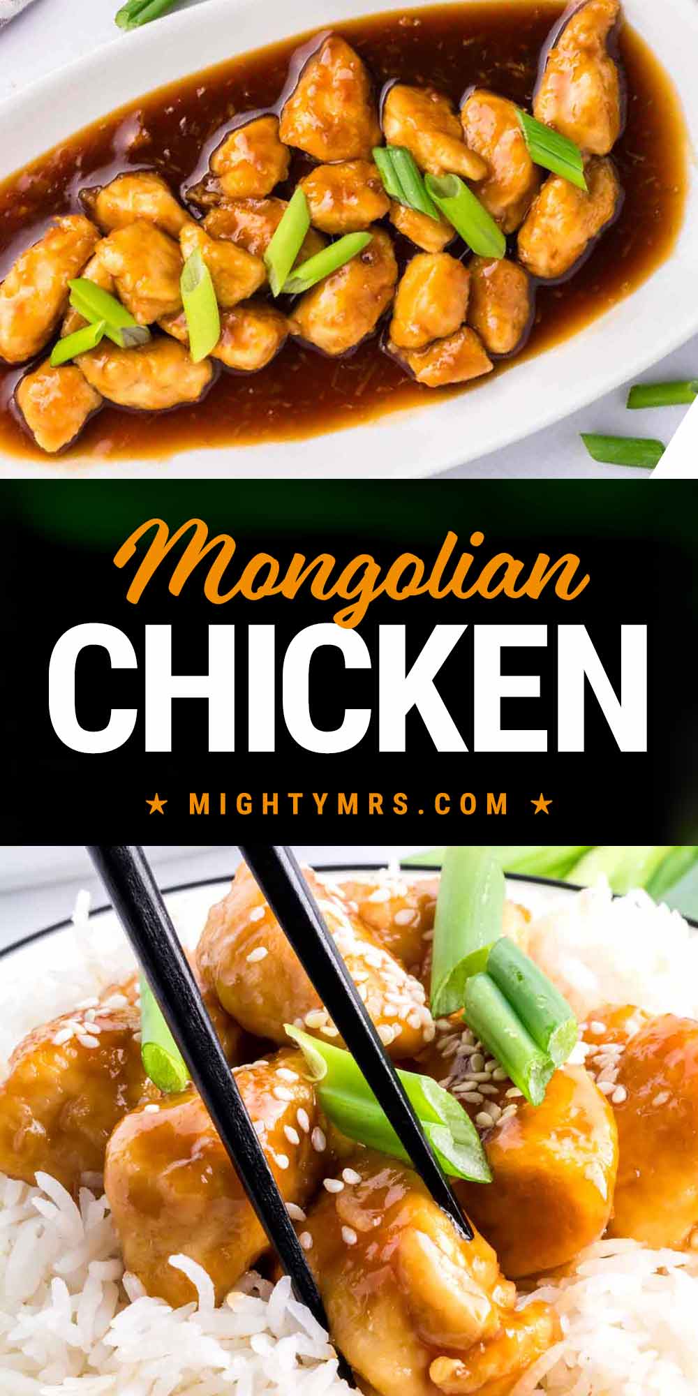 Saucy Mongolian Chicken - Mighty Mrs