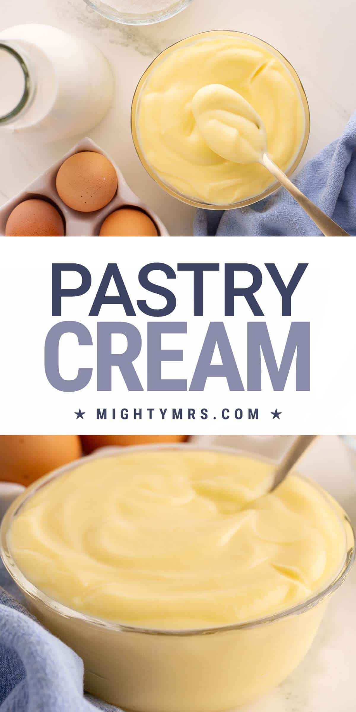 Homemade Pastry Cream - Mighty Mrs