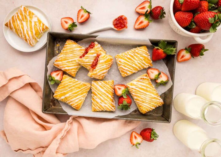 Strawberry Toaster Strudels - Mighty Mrs